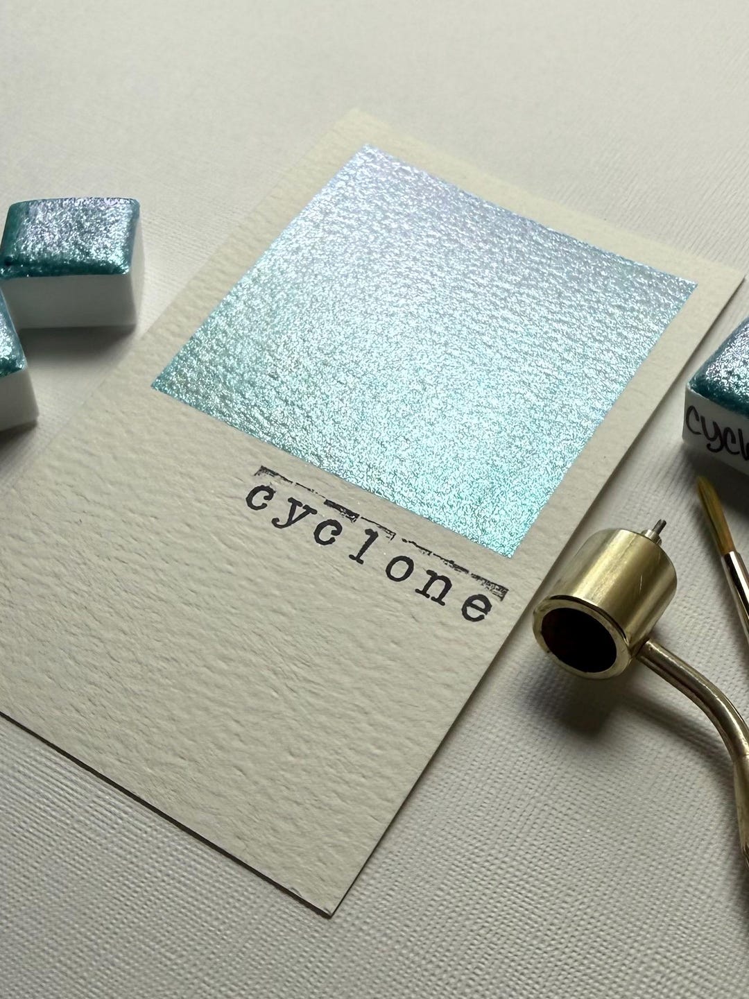 Cyclone Duochrome Shimmer Glitter Watercolor Paint Half Pan for ...