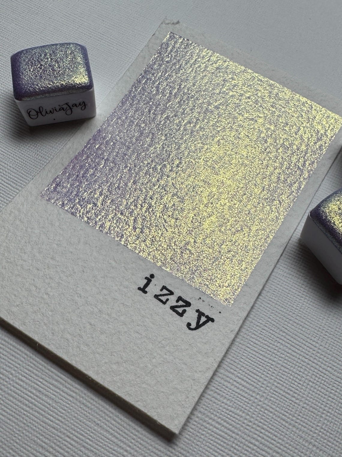 Izzy Purple Gold Shimmer Watercolor Paint Half Pan for Calligraphy, Art ...