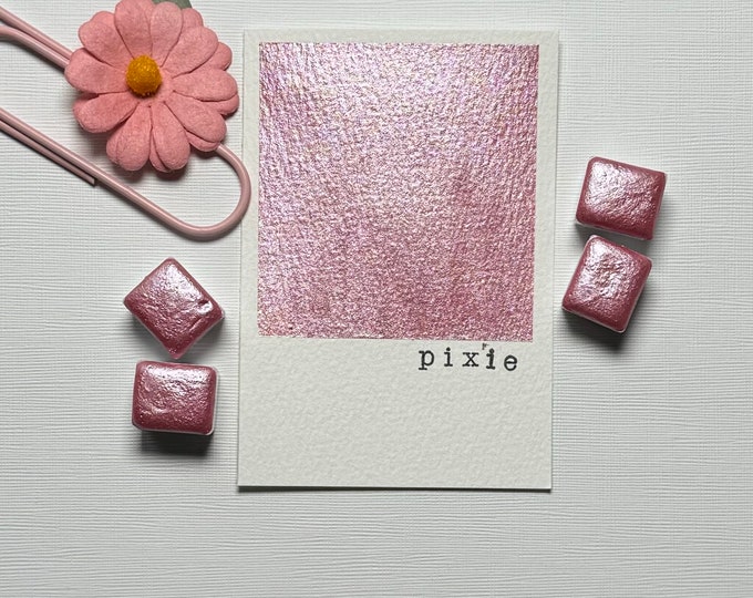 Pixie Shimmer Pink Watercolor Paint Half Pan for Calligraphy, Art ...