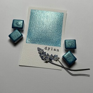 Dylan Shimmer Blue Watercolor Paint Half Pan for Calligraphy, Art ...