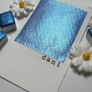 Dani Shimmer Blue Watercolor Paint Half Pan for Calligraphy, Art ...