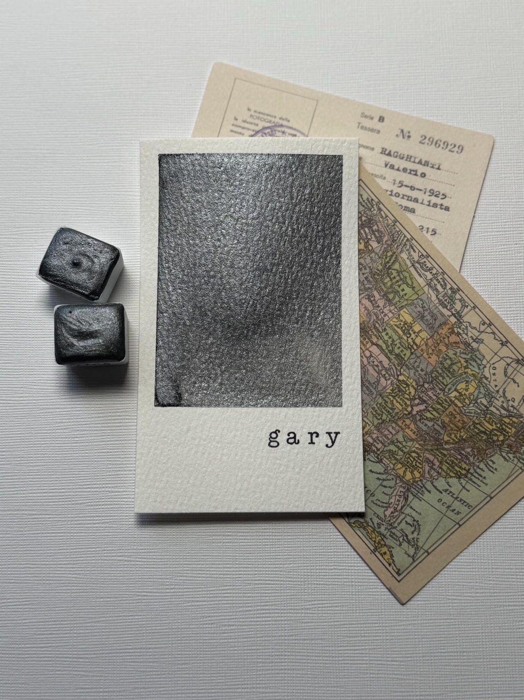 Gary Slate Gray Shimmer Watercolor Paint Half Pan for Calligraphy, Art ...