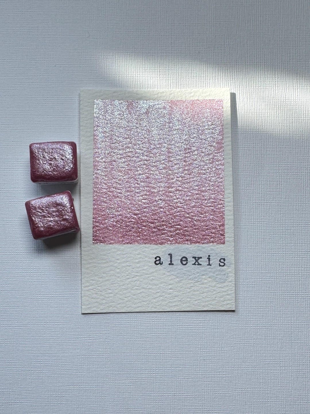 Alexis Pink Sparkle Watercolor Paint Half Pan for Calligraphy, Art ...