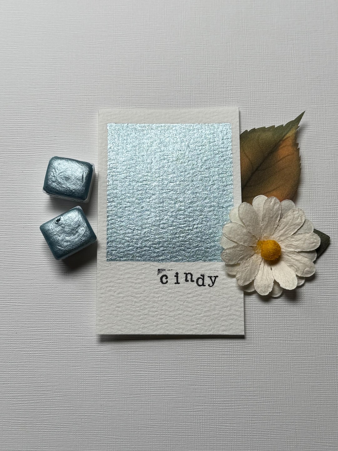 Cindy Shimmer Blue Watercolor Paint Half Pan for Calligraphy, Art ...