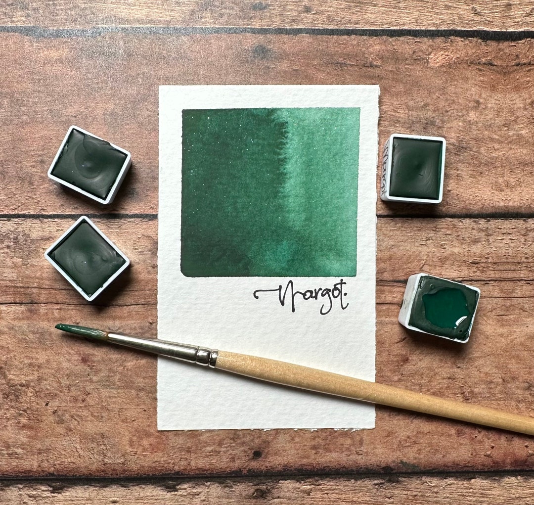 Margot Emerald Green Watercolor Paint for Calligraphy and - Etsy