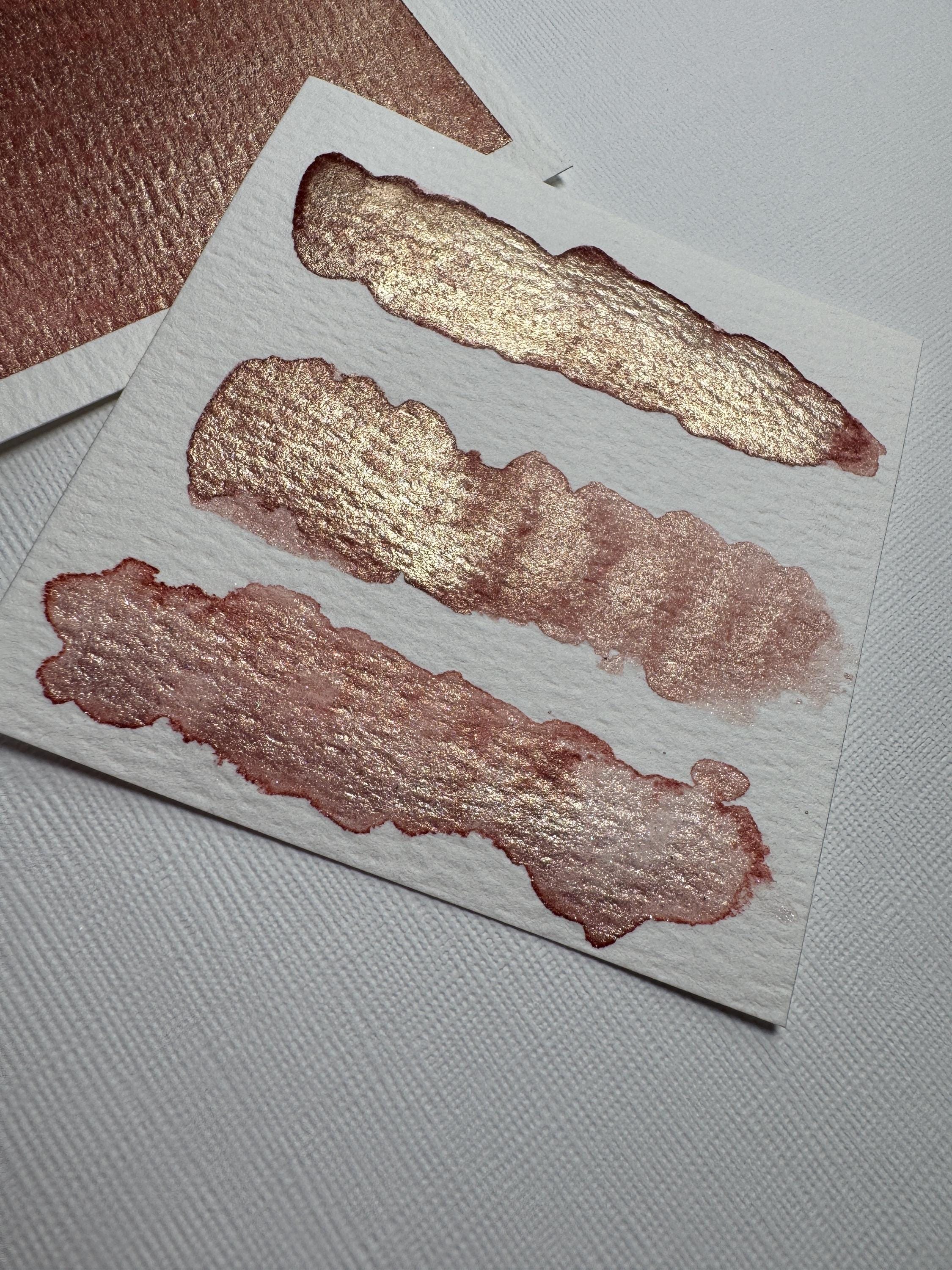 Mara Warm Terracotta Shimmer Watercolor Paint Half Pan for Calligraphy ...