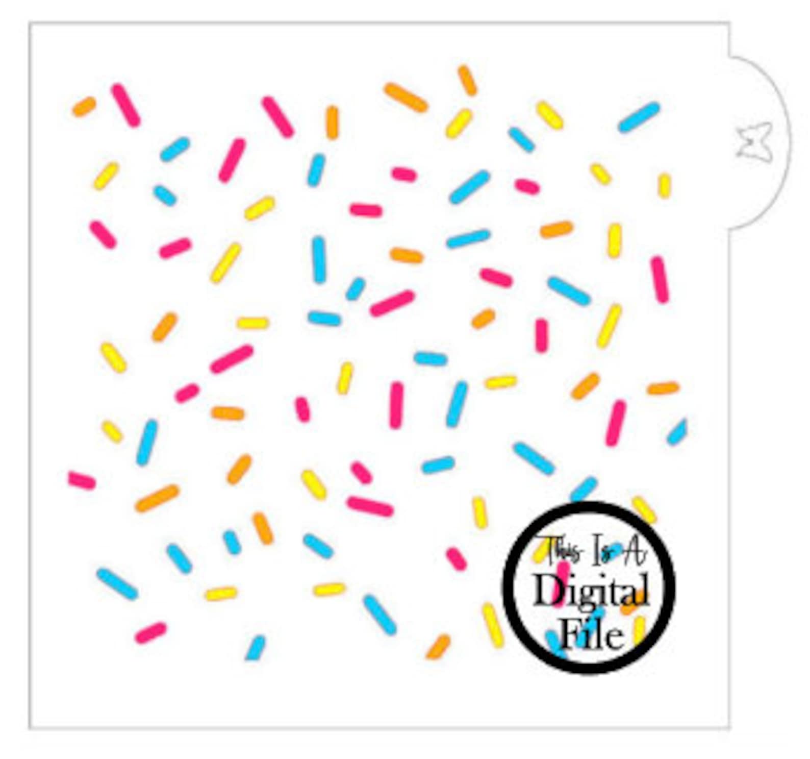 Bundle: Digital Cut File Sprinkle Confetti Cookie Stencil - Etsy