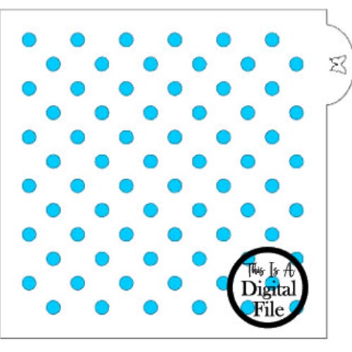 Large Polka Dot Stencil SVG File | Etsy