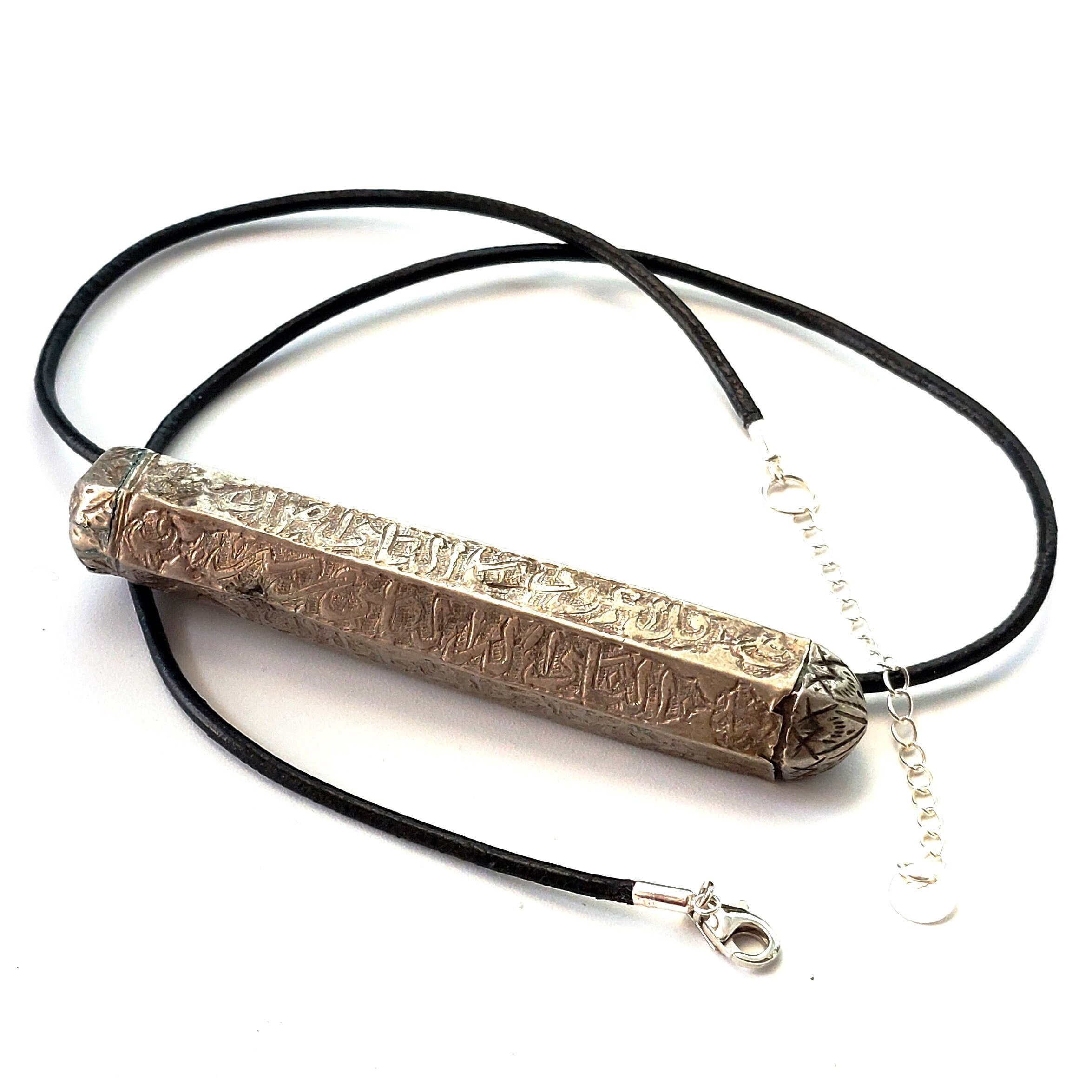 Antique 19th Century Islamic Silver Amulet Koran Box Pendant Black ...