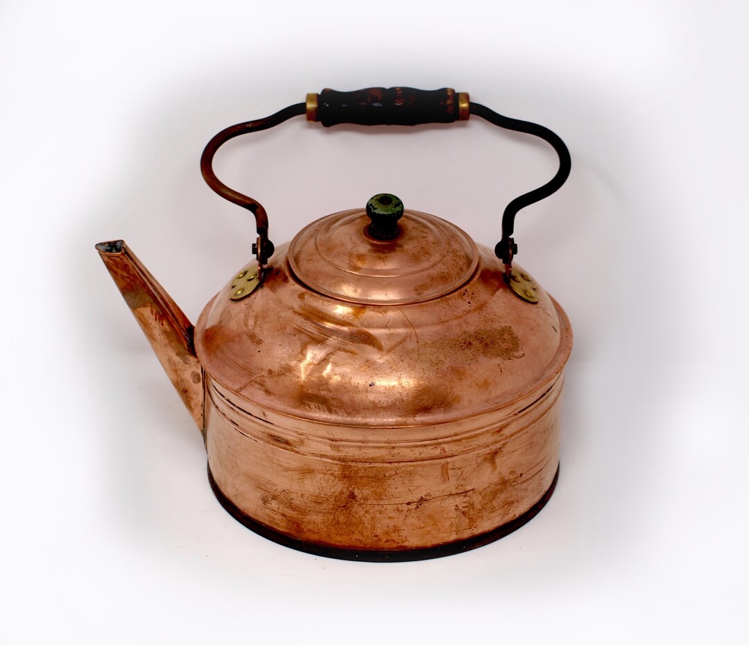 Large Old Copper Kettle, Shabby Chic, Cottage Style, Farm House, Rustic ...