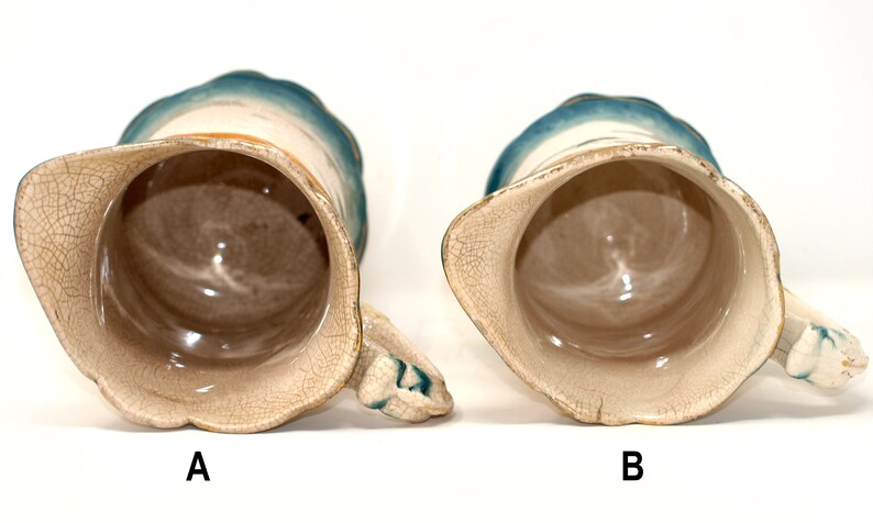 Vintage Ornate Ceramic Pitcher With Gold Leaf Design Teal - Etsy