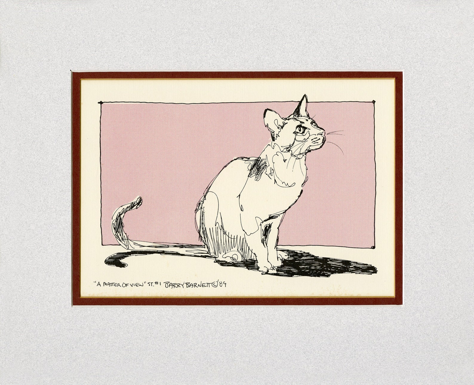 2 Vintage Cat Art Prints by International Artist Barry | Etsy