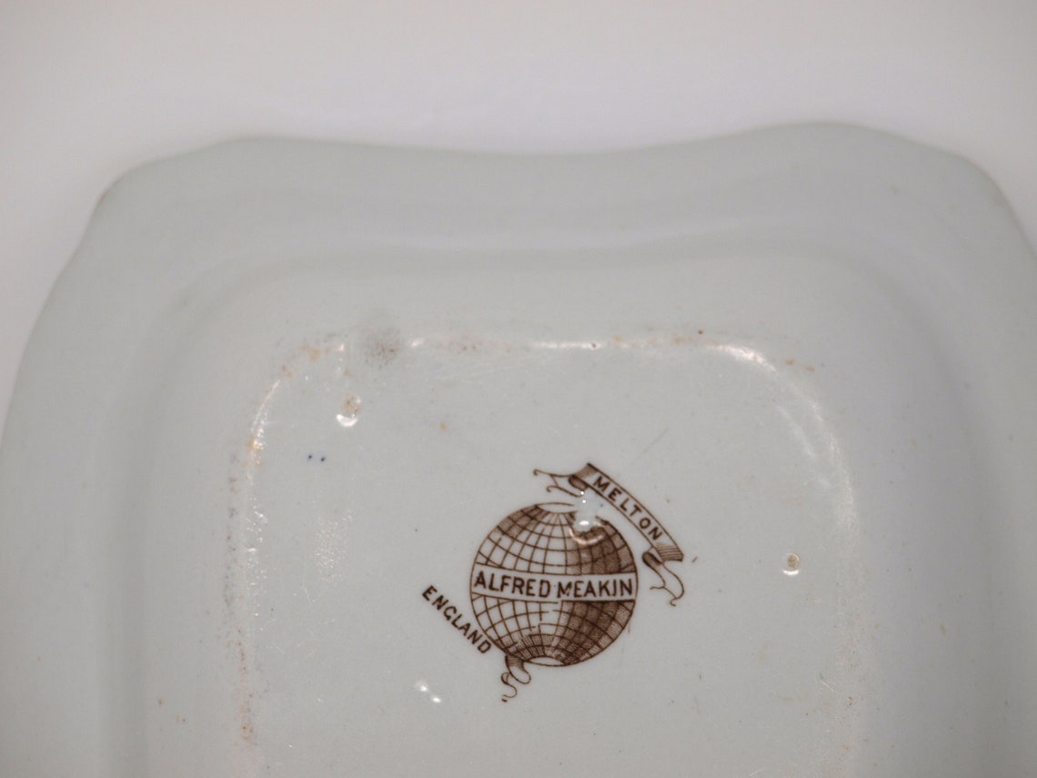 Vintage Brown and White Alfred Meakin Melton England Covered | Etsy