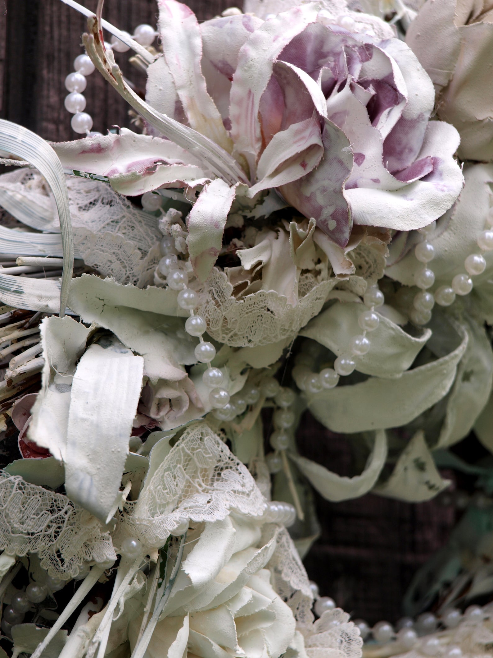 White Wreath Wall Decor Handmade Custom Painted Flowers | Etsy