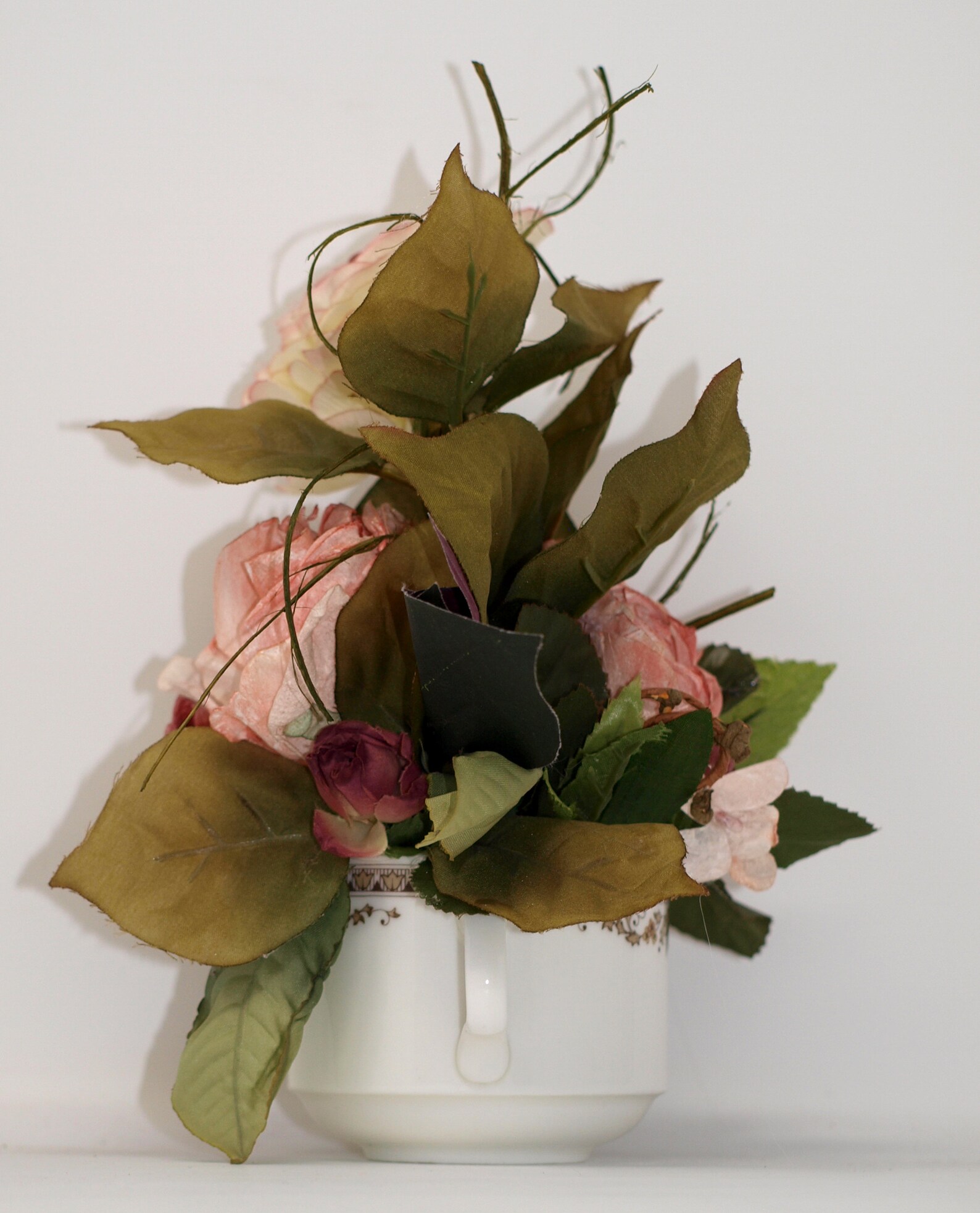 Teacup Silk Flower Arrangement Teacup Flowers Vintage Tea | Etsy