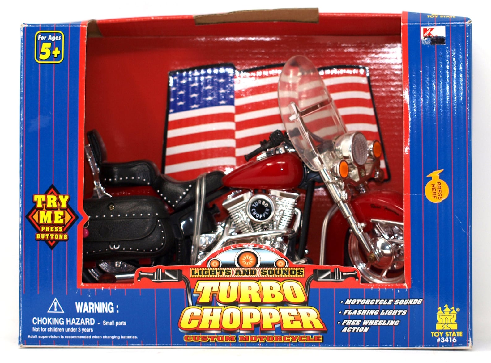Turbo Chopper Custom Motorcycle Toy Model, IN BOX, Motorcycle Sounds ...