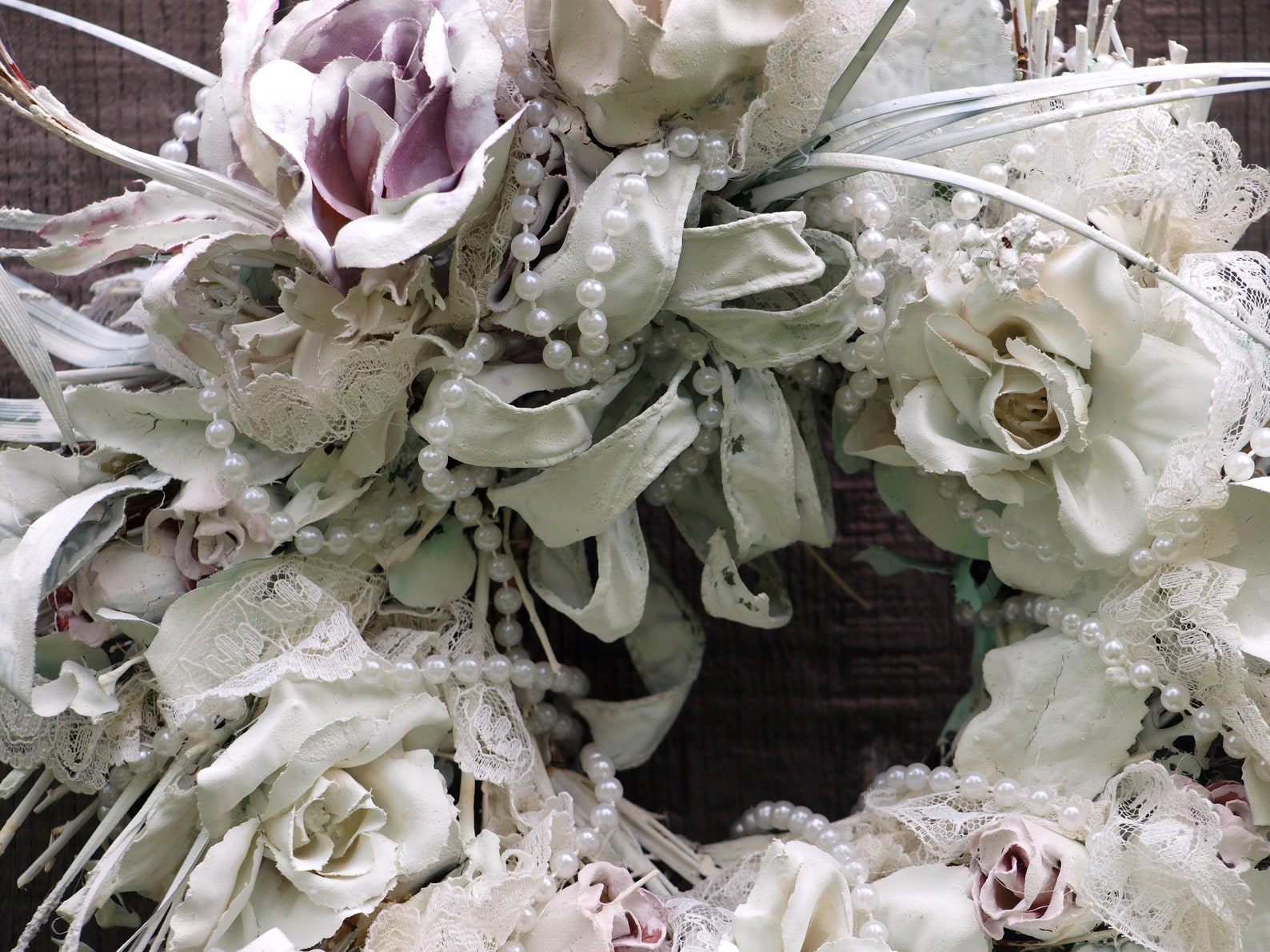 White Wreath Wall Decor Handmade Custom Painted Flowers | Etsy