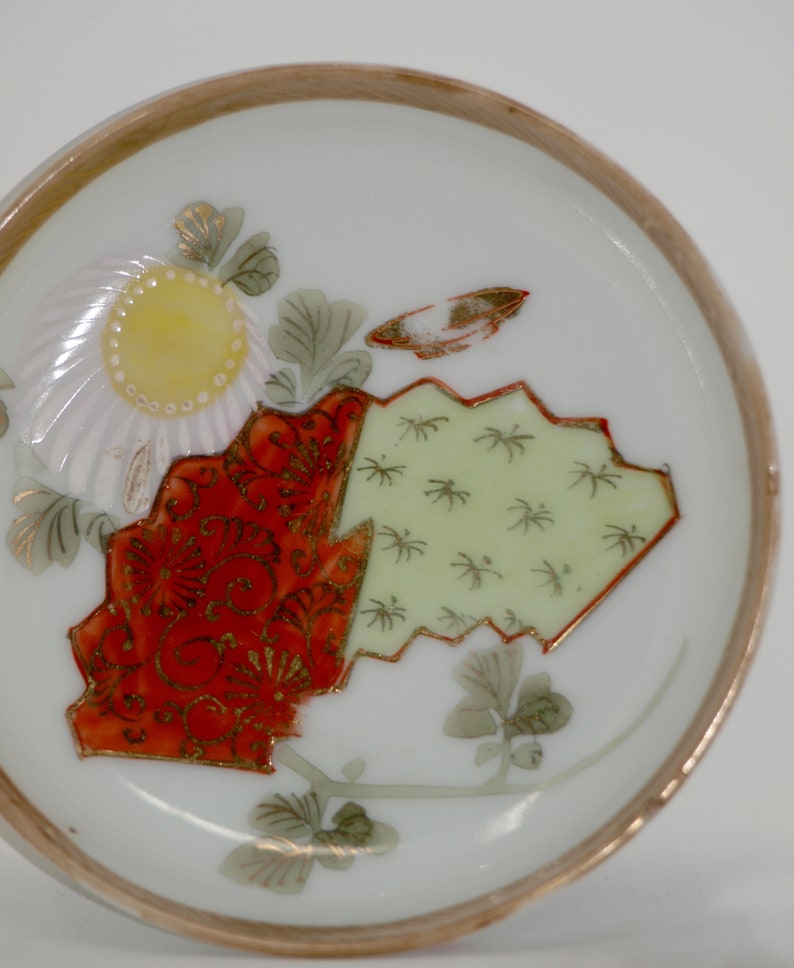 Set of 5 Vintage Asian Small Bowlsdishes Unique Pattern | Etsy