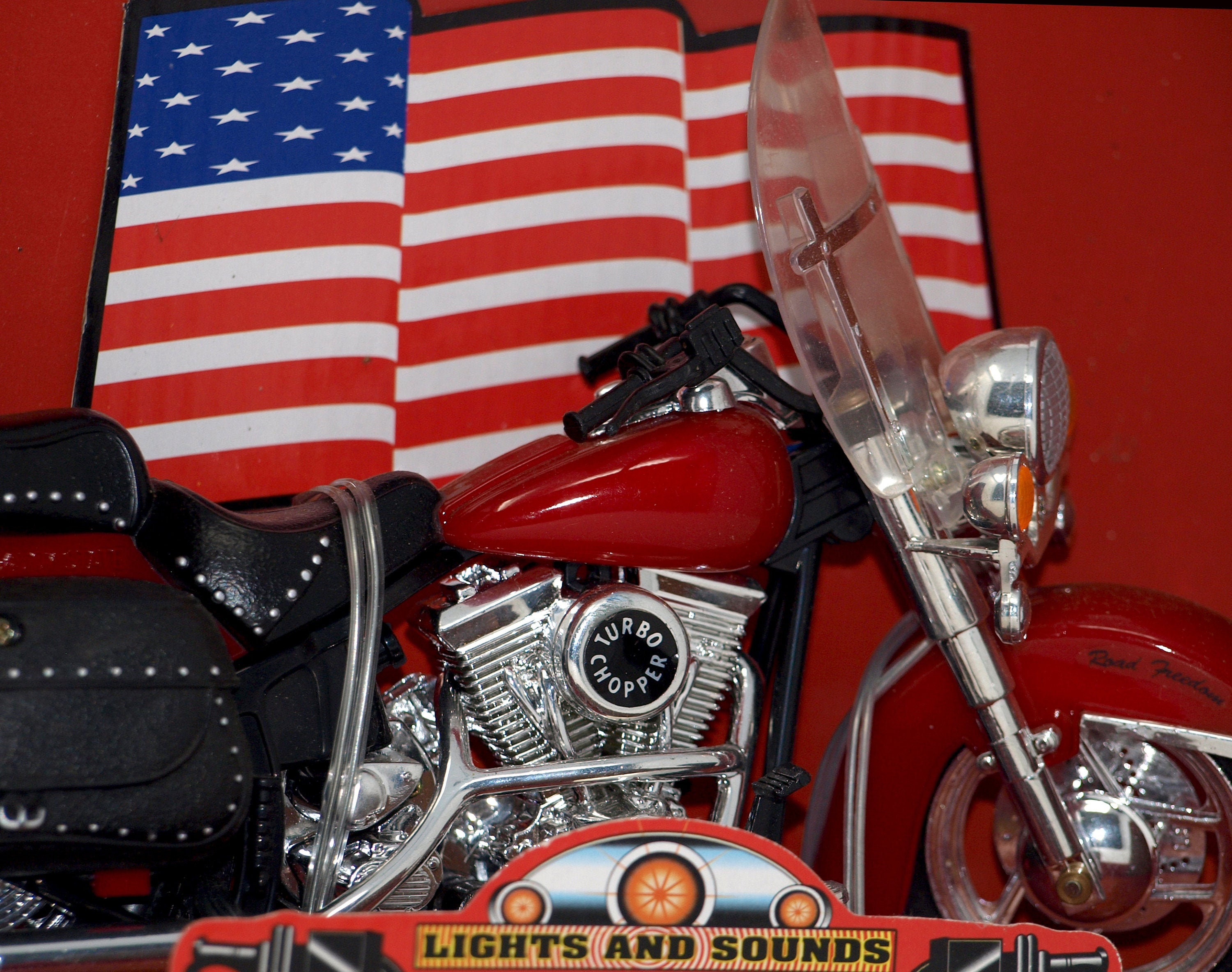 Turbo Chopper Custom Motorcycle Toy Model, IN BOX, Motorcycle Sounds ...