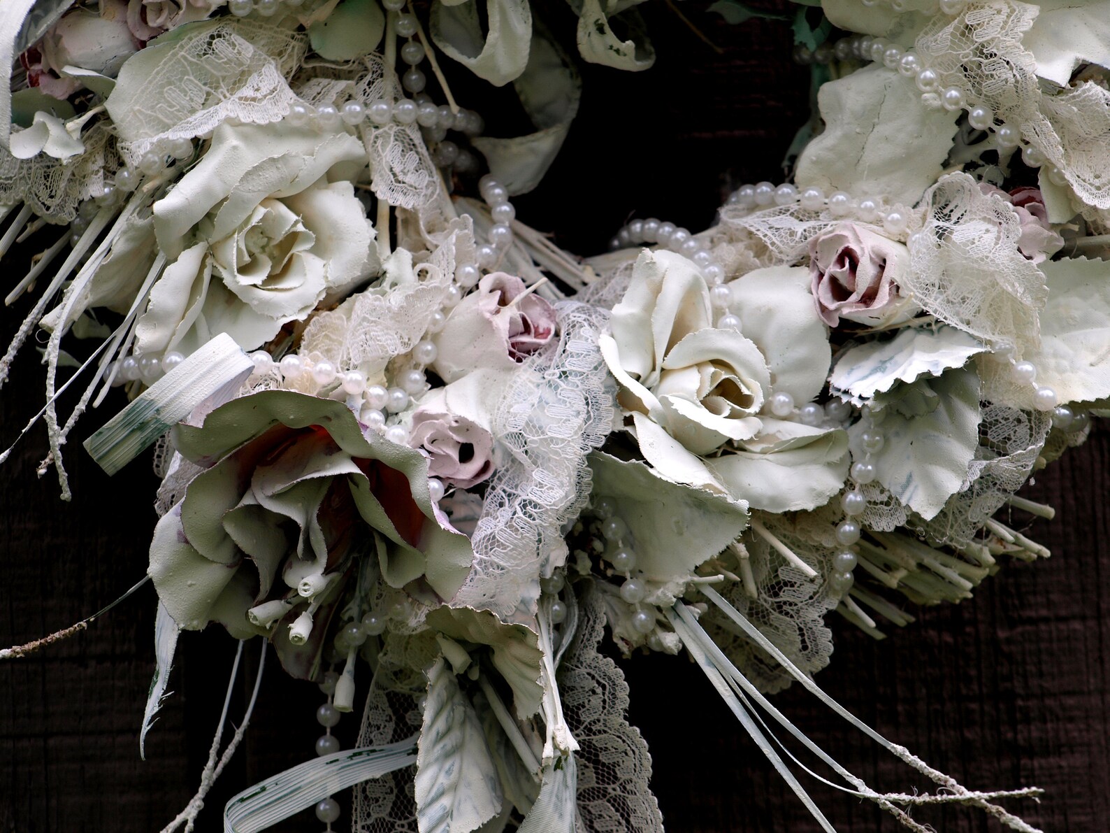 White Wreath Wall Decor Handmade Custom Painted Flowers | Etsy