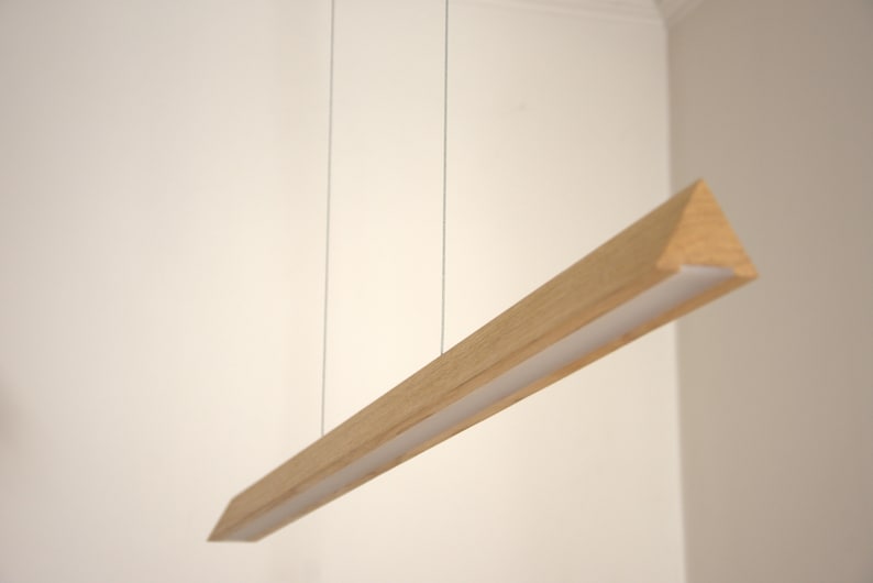 Hanging Lamp Wooden Ceiling Light LED Triangle Light - Etsy
