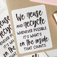 Recycle Me Stickers, Eco Friendly Labels, Recyclable Round Parcel ...
