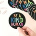 Be A Kind Human Sticker, Waterproof Sticker, Hydroflask Stickers ...