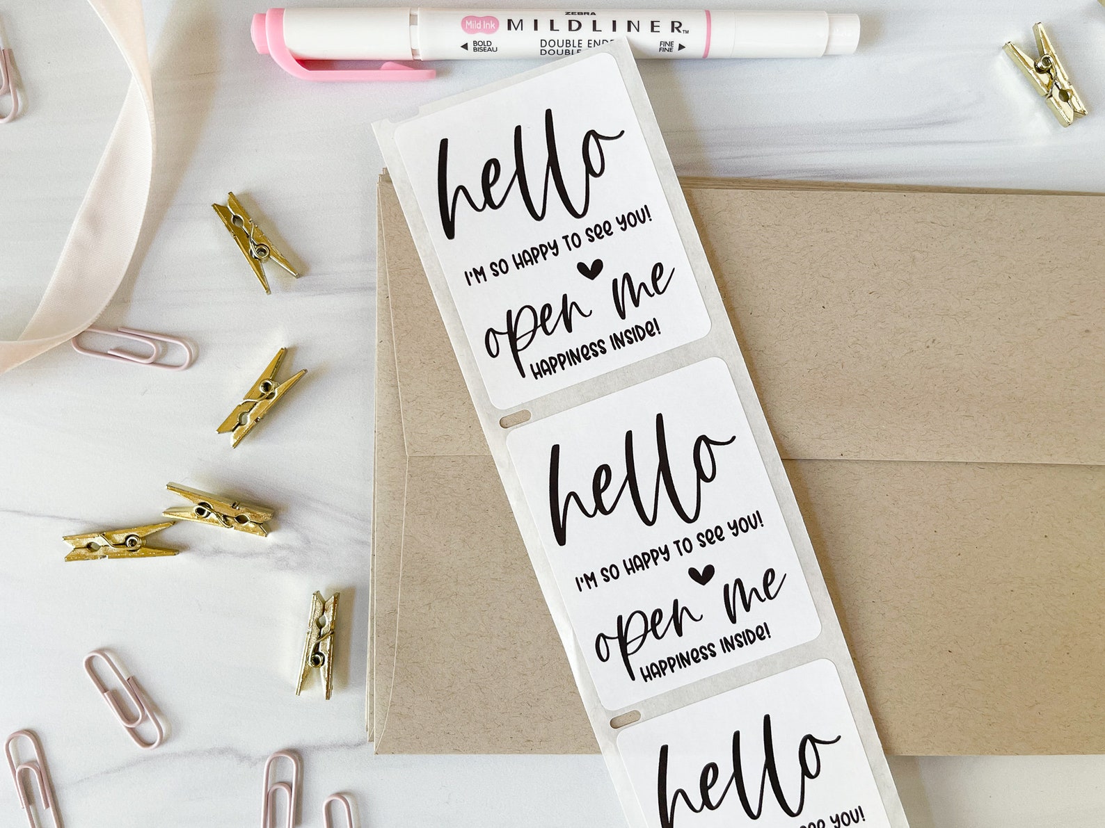 Open Me Stickers Label Packaging Business Sticker Roll | Etsy