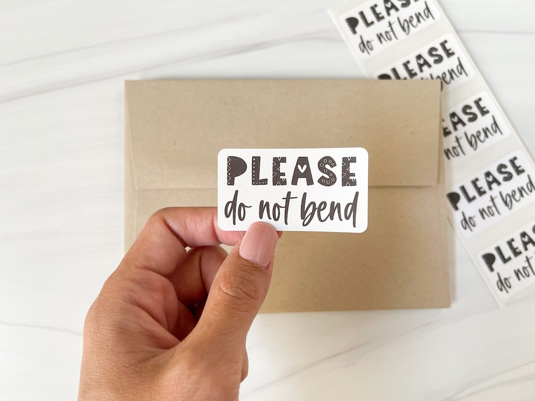 Please Do Not Bend Stickers, Warning Stickers, Do Not Cut, Small Shop ...