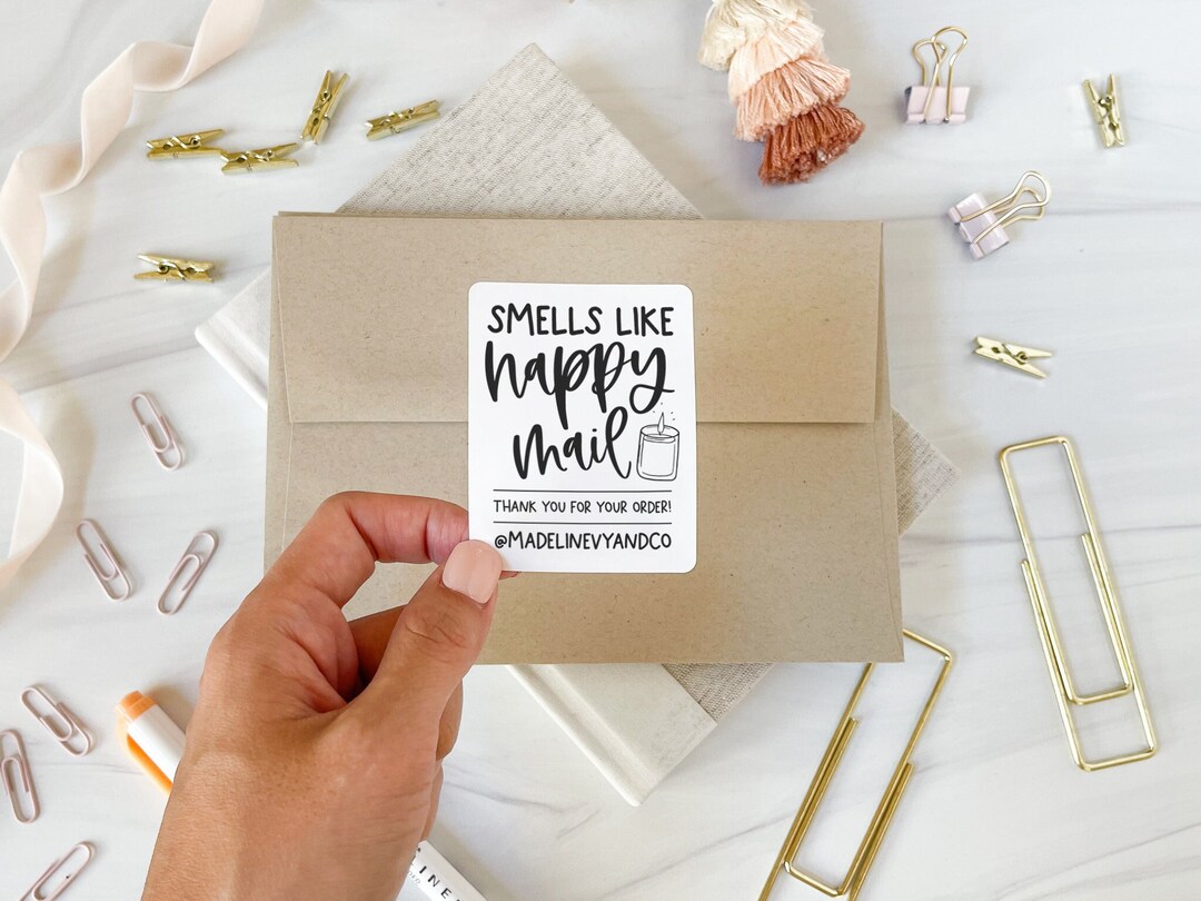 Smells Like Happy Mail Small Business Stickers, Candles, Custom ...