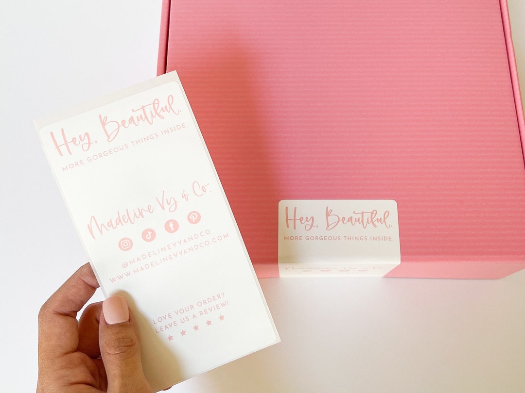 Hey Beautiful Box Seal Sticker Mailing Sticker Label - Etsy