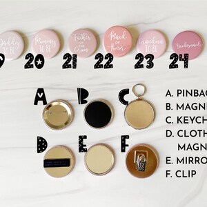 Neutral Wedding Button Pins, Clothing Magnet, Wedding Party, Wedding ...