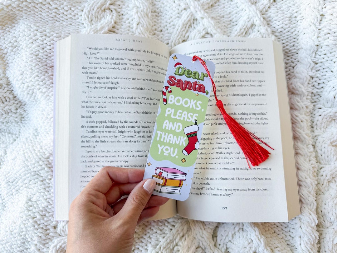 Dear Santa Books Please and Thank You Bookmark - Etsy