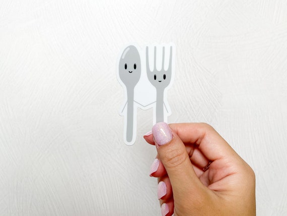 Fork and Spoon Sticker Waterproof Sticker Hydroflask | Etsy