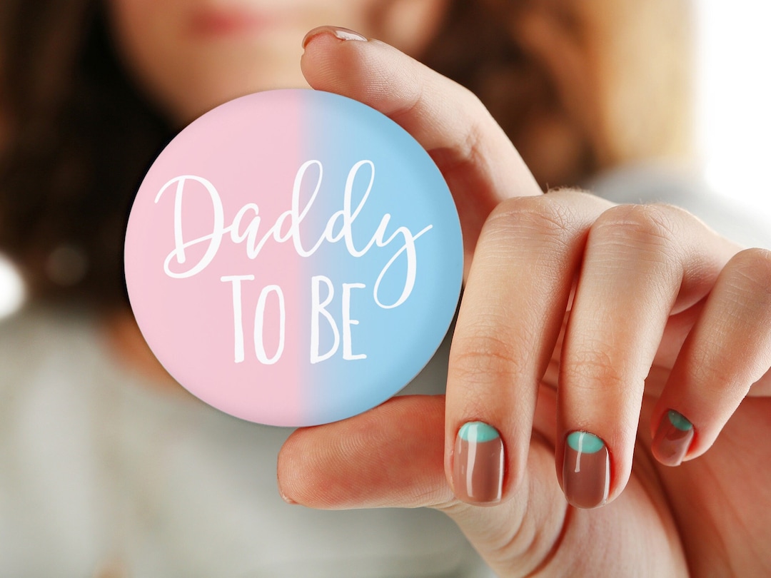 Gender Reveal Baby Shower Button Pins, Mommy to Be, Daddy to Be Badge ...