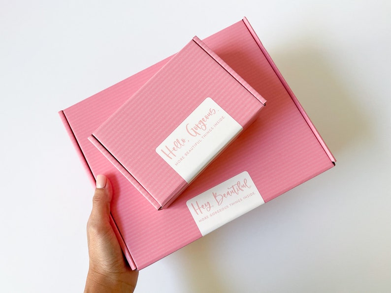 Pink Shipping Boxes 5 Different Sizes Set of 2 4 or 6 - Etsy