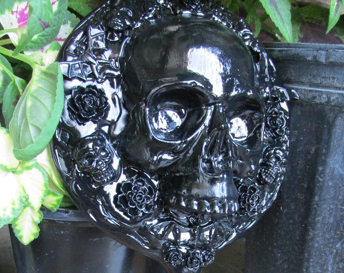 Skull Gothic Hand Mirror, Gothic Decor, Home Decor, Horror Decor, Dark ...