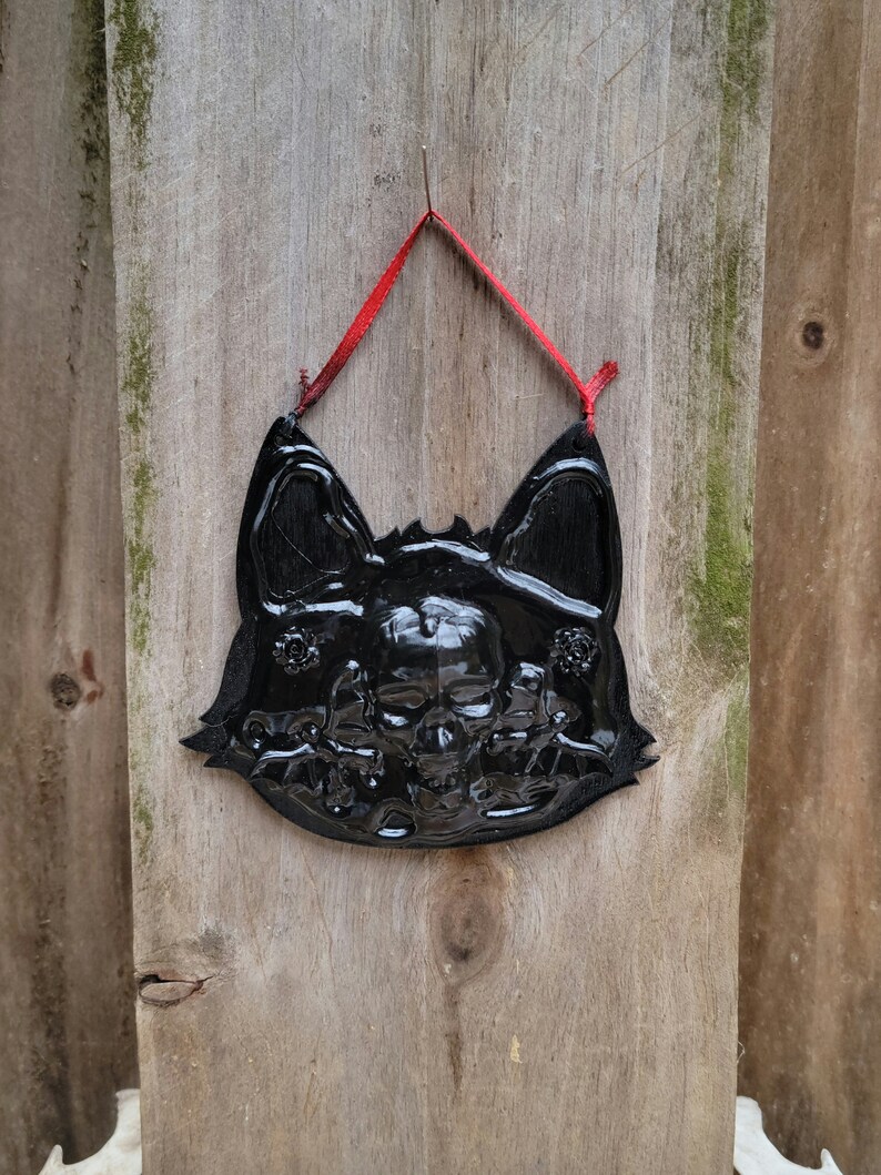 Black Cat Ornaments Gothic Decor Home Decor Satanic Decor - Etsy