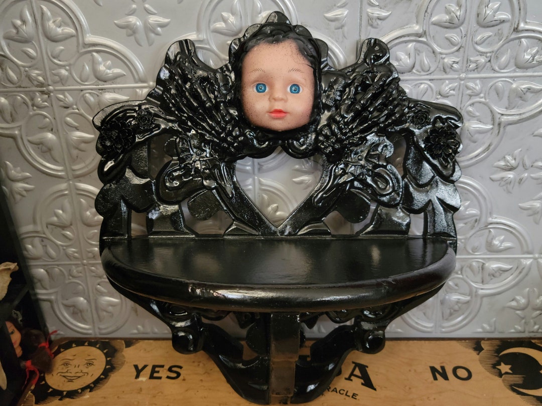 Doll and Skulls Gothic Floating Shelf Gothic Decor Doll - Etsy