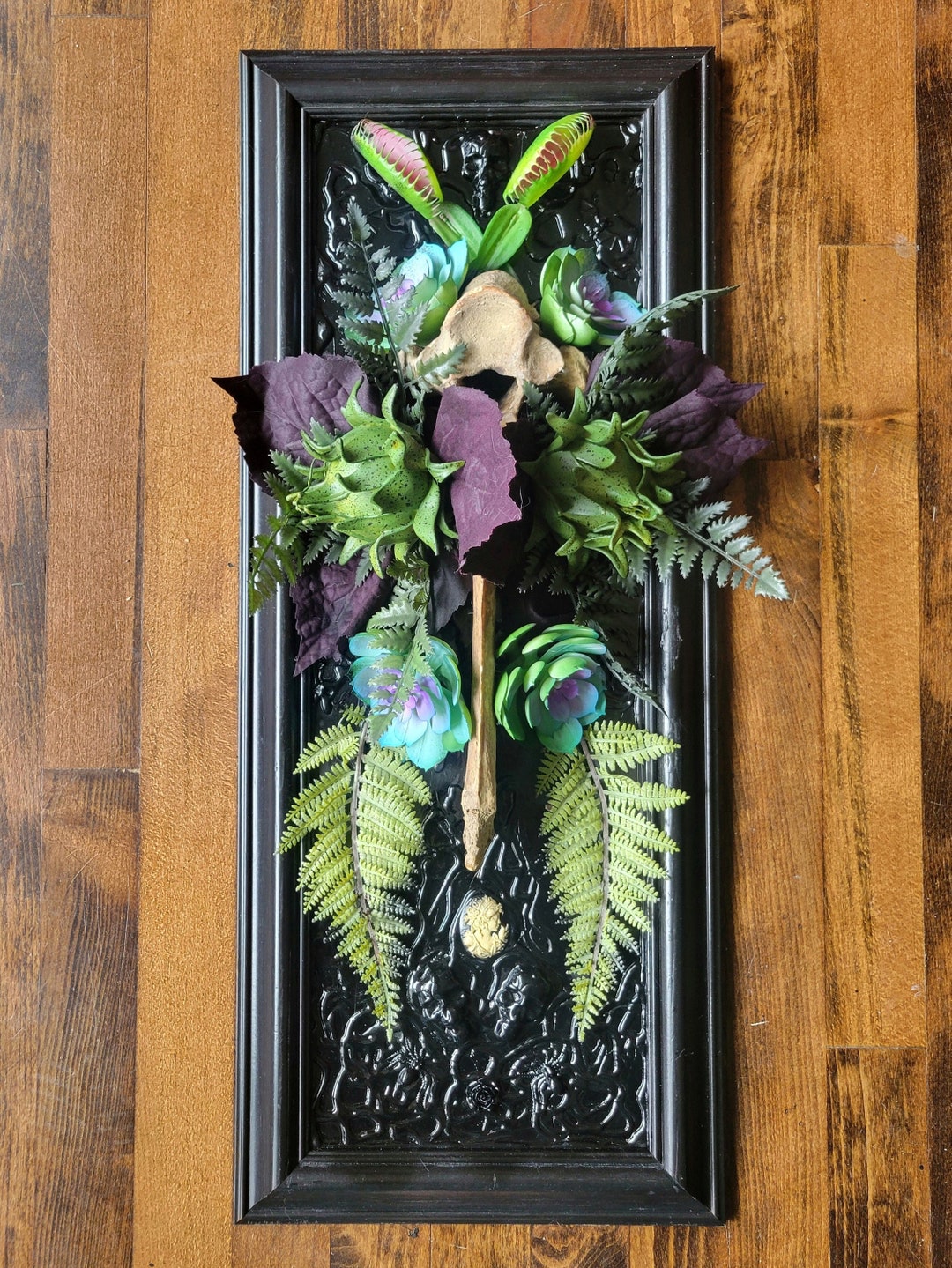 Dark Forest Concept in Wooden Frame, Gothic Decor, Halloween, Horror ...