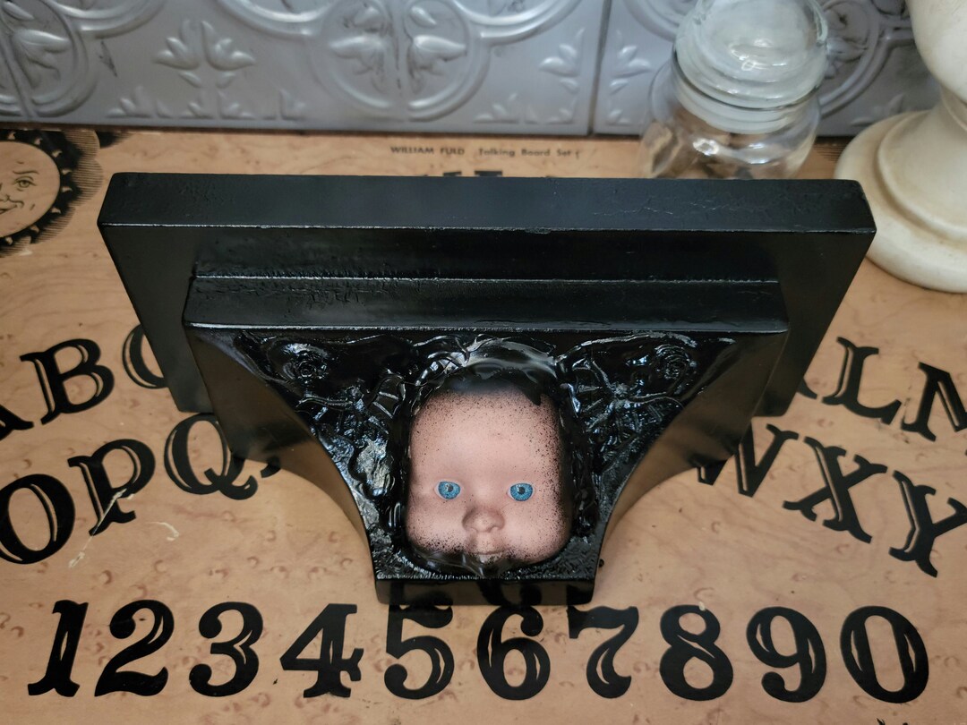 Blue Eye Baby Floating Shelf, Gothic Decor, Doll Decor, Horror Decor ...