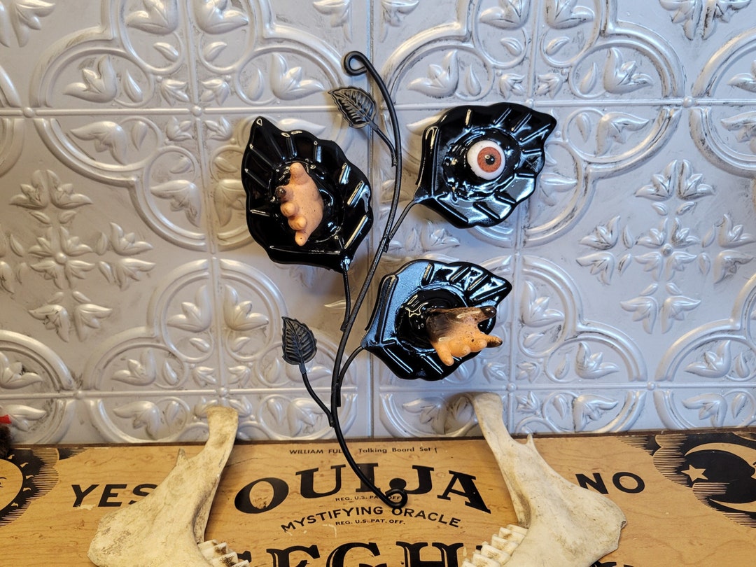 Baby Hands in Leaf Frame, Gothic Decor, Halloween, Horror Decor, Doll ...