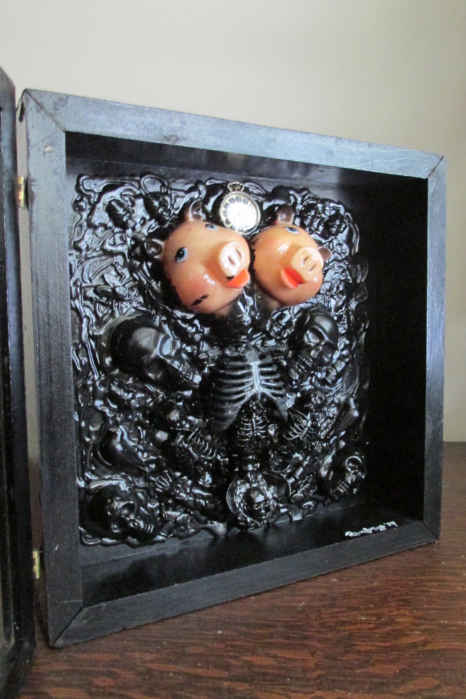 Conjoined Piggies Shadowbox Art Gothic Decor Halloween | Etsy