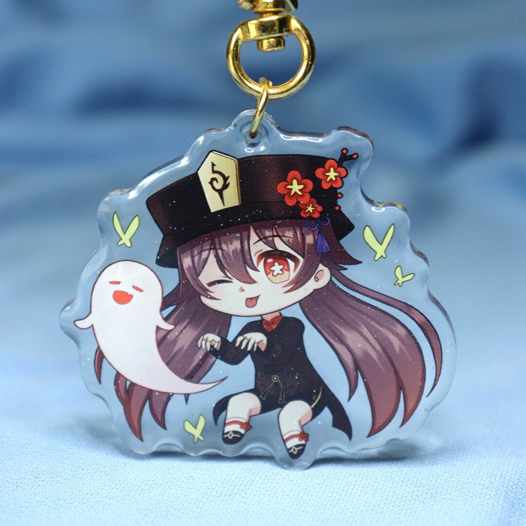 Hu Tao Pyro Genshin Impact Acrylic Charm - Etsy