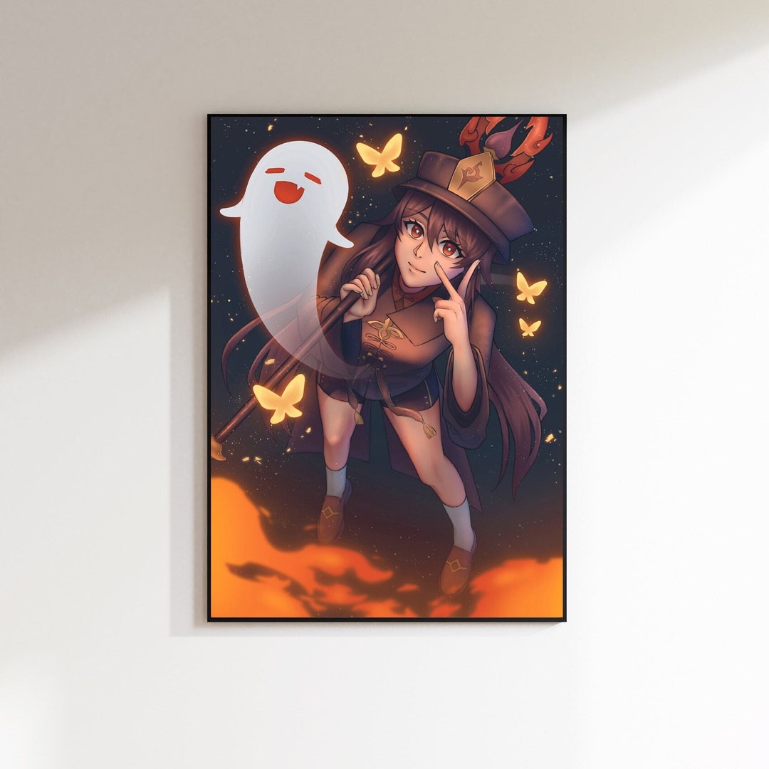 Hu Tao Genshin Impact Pyro Ghost Print A4 - Etsy