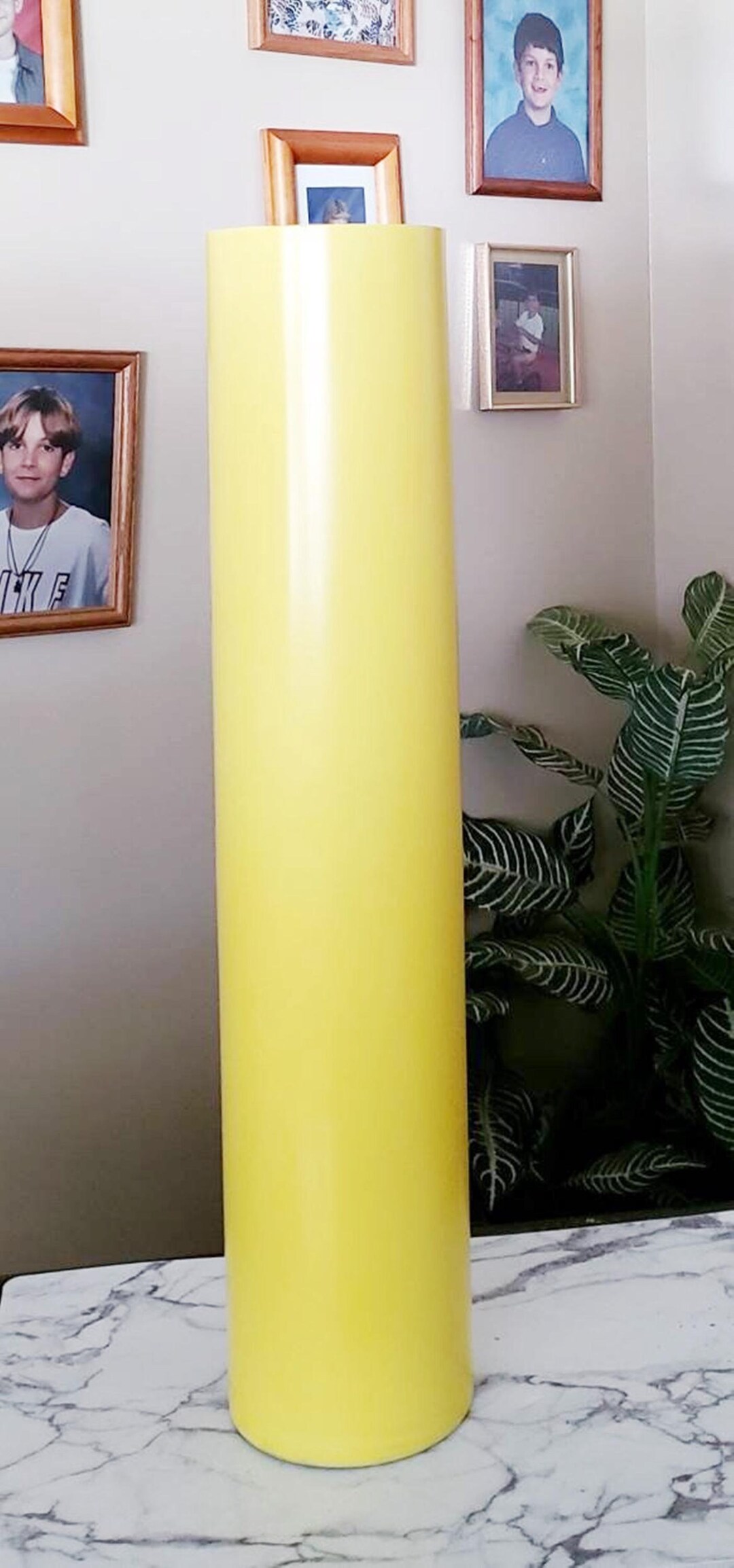 Tall Floor Vase, Floor Vase 2 Foot Tall, Tall Yellow Vase, Large Floor ...