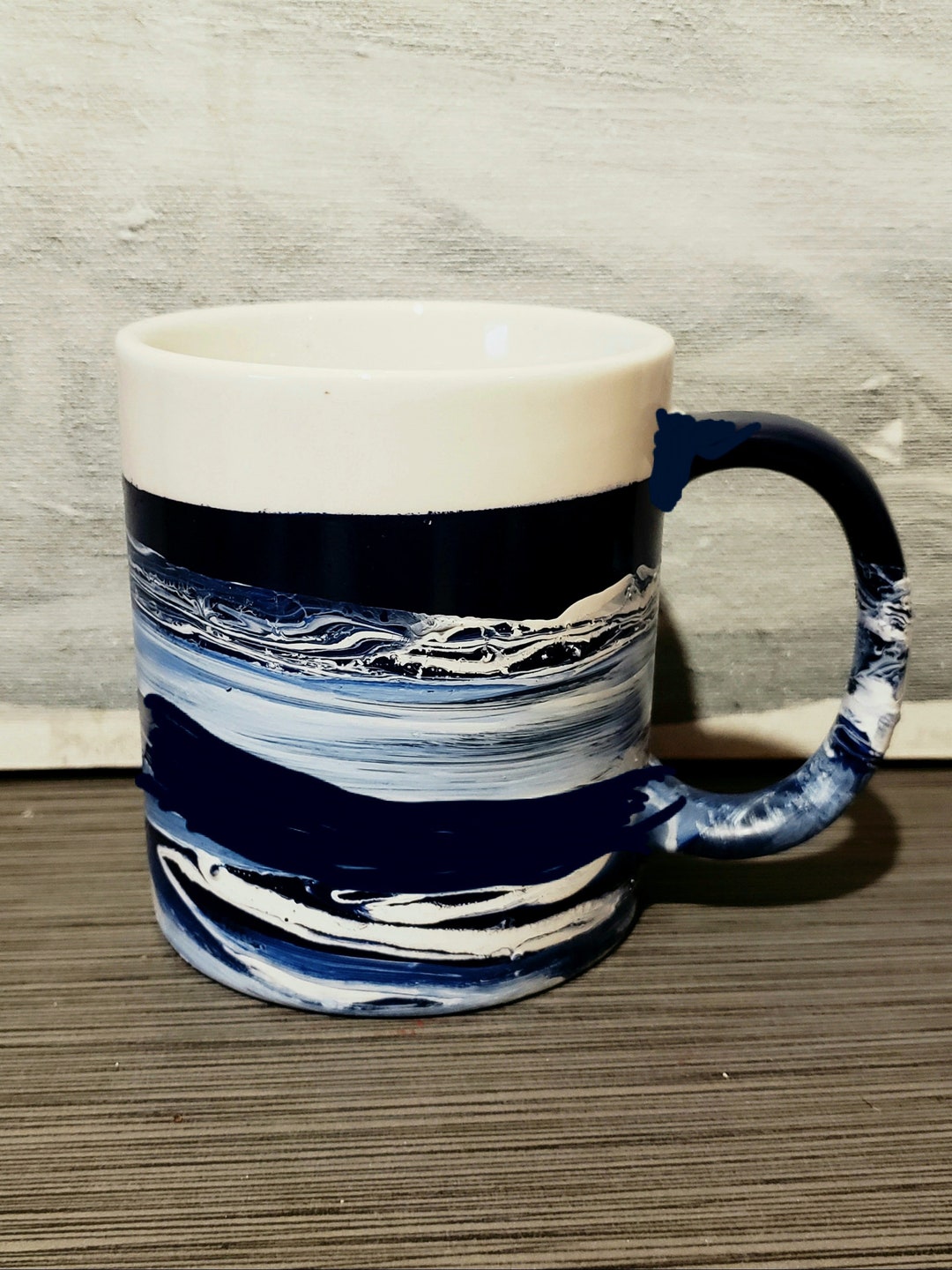 Large Coffee Mug 20 Oz, Oversized Blue Mug 20 Oz, Gift for Man, Extra ...