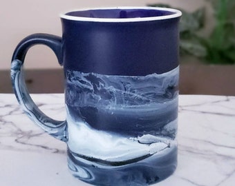 Large Blue Mug | Etsy