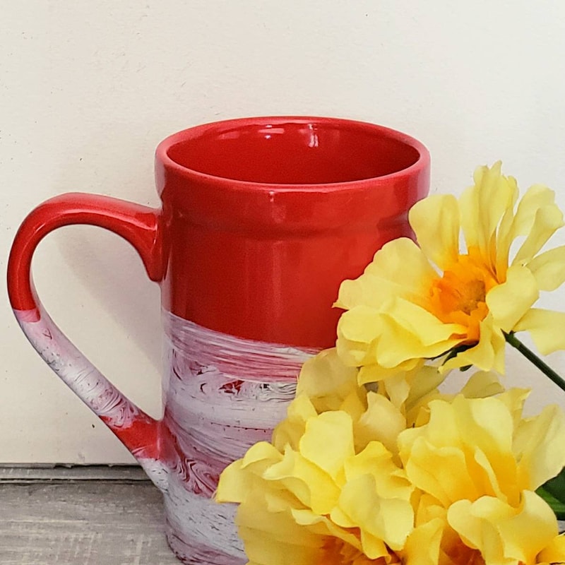 Red Mug - Etsy