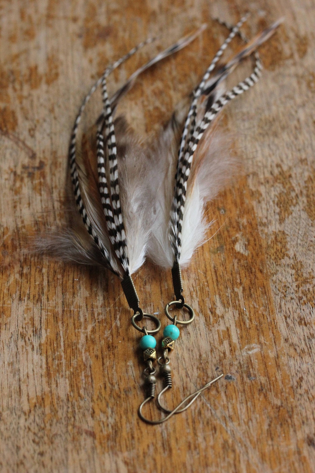 Ultra Long Feathers Earrings - Boho Feather Earrings - Natural Rooster ...